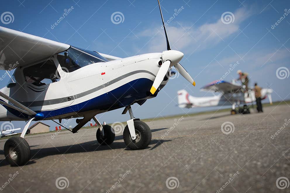 Small airplane stock photo. Image of traffic, metal, asphalt - 24006490