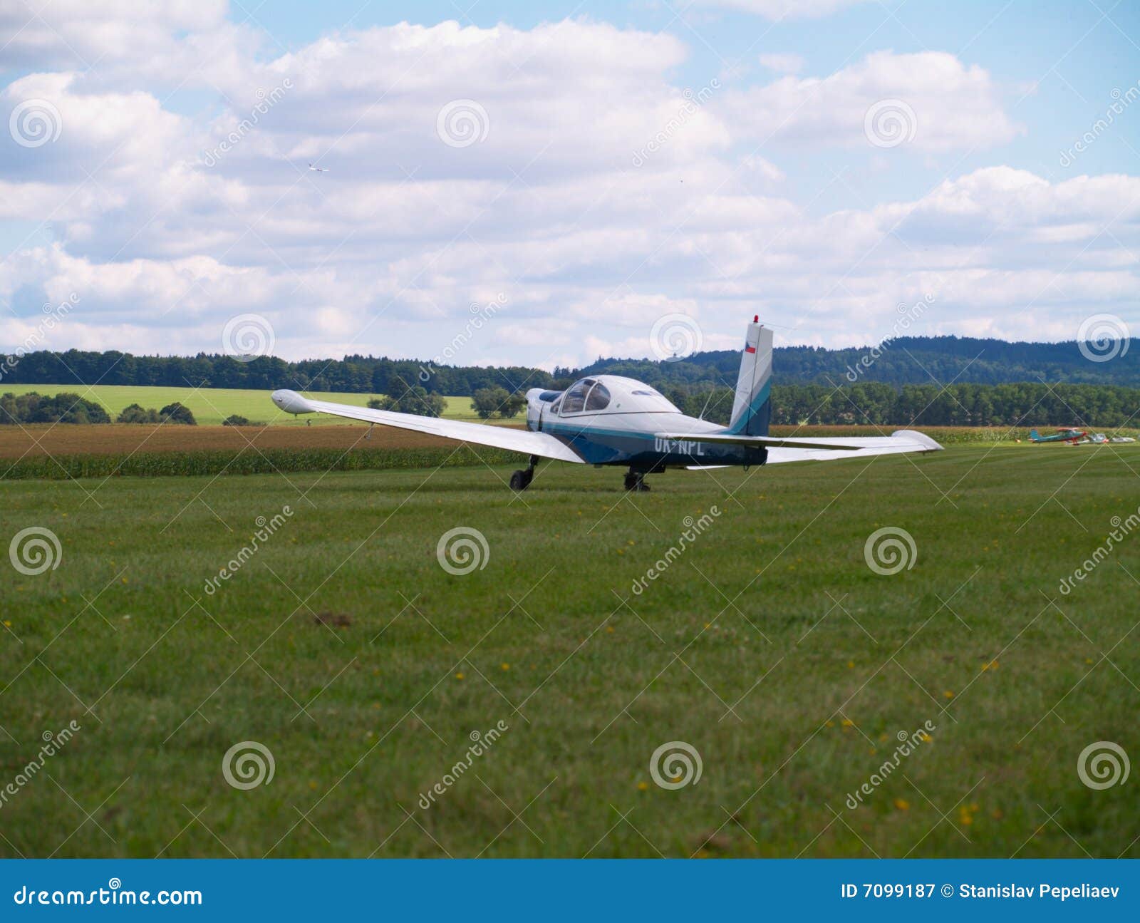 Small airplane stock image. Image of airfield, landing - 7099187