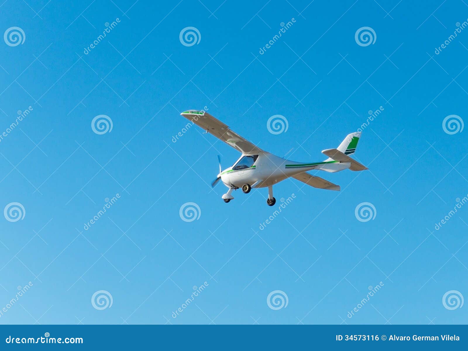 Small airplane in the air stock photo. Image of aviation - 34573116