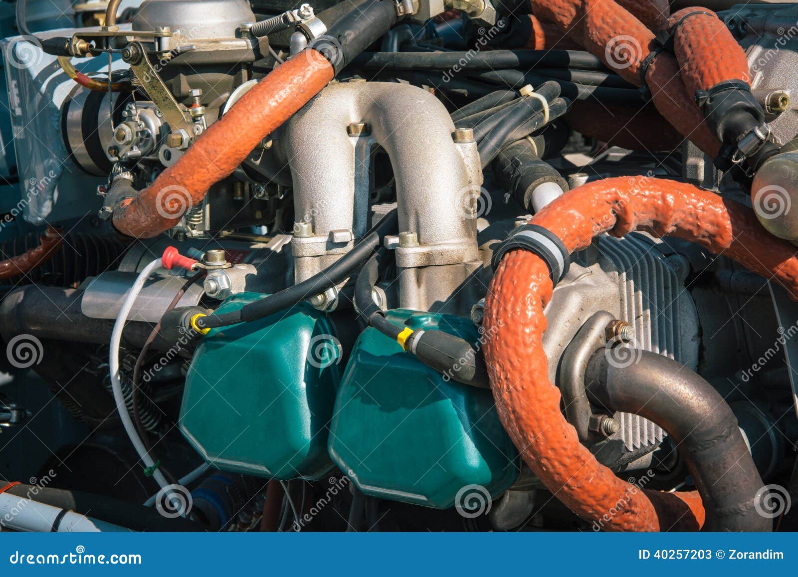 Small airplane engine stock image. Image of airfield - 40257203