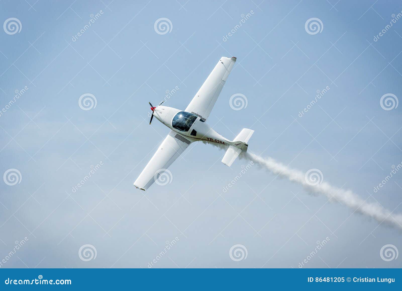 Small airplane in flight editorial image. Image of transportation ...