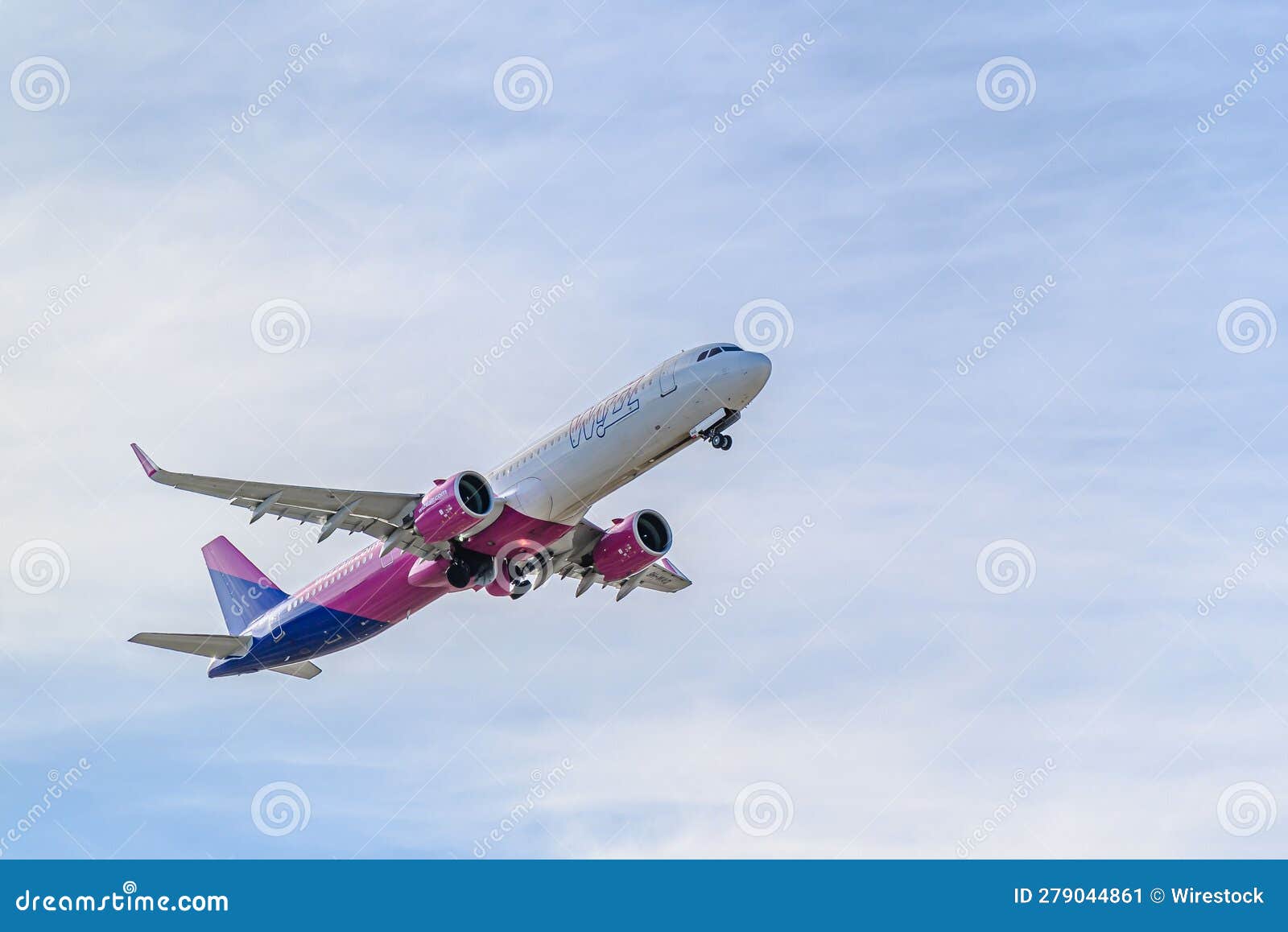 Small Airplane Flying in a Cloudy Blue Sky Editorial Photo - Image of ...