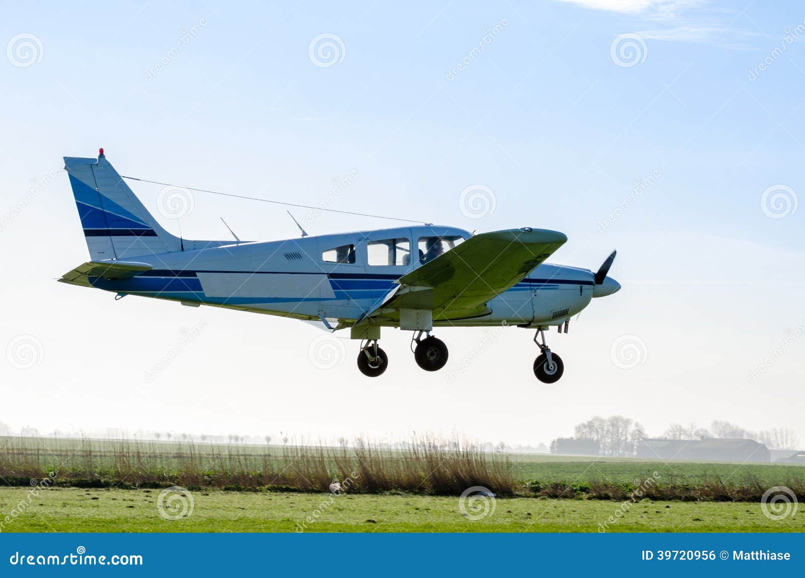 Small airplane flying stock photo. Image of commuter - 39720956
