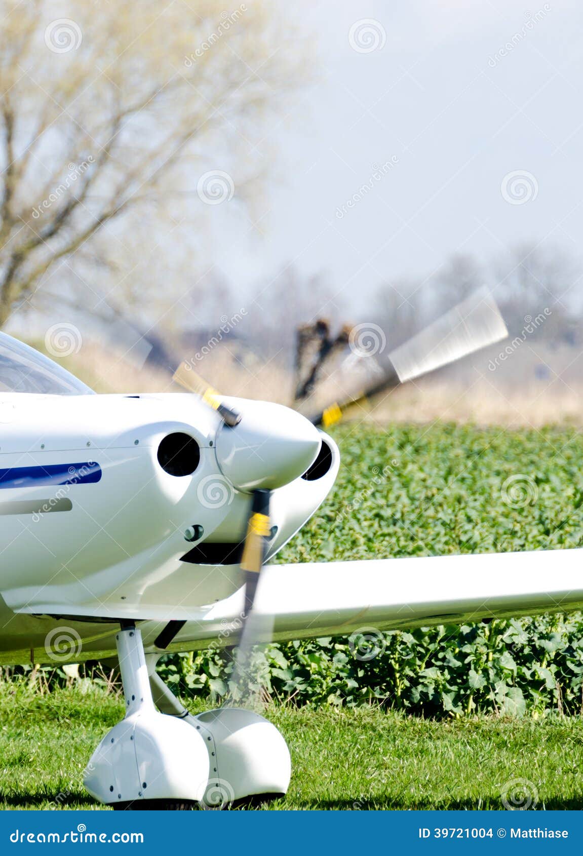 Small Airplane Front Propeller Stock Photo - Image of private, taxing ...
