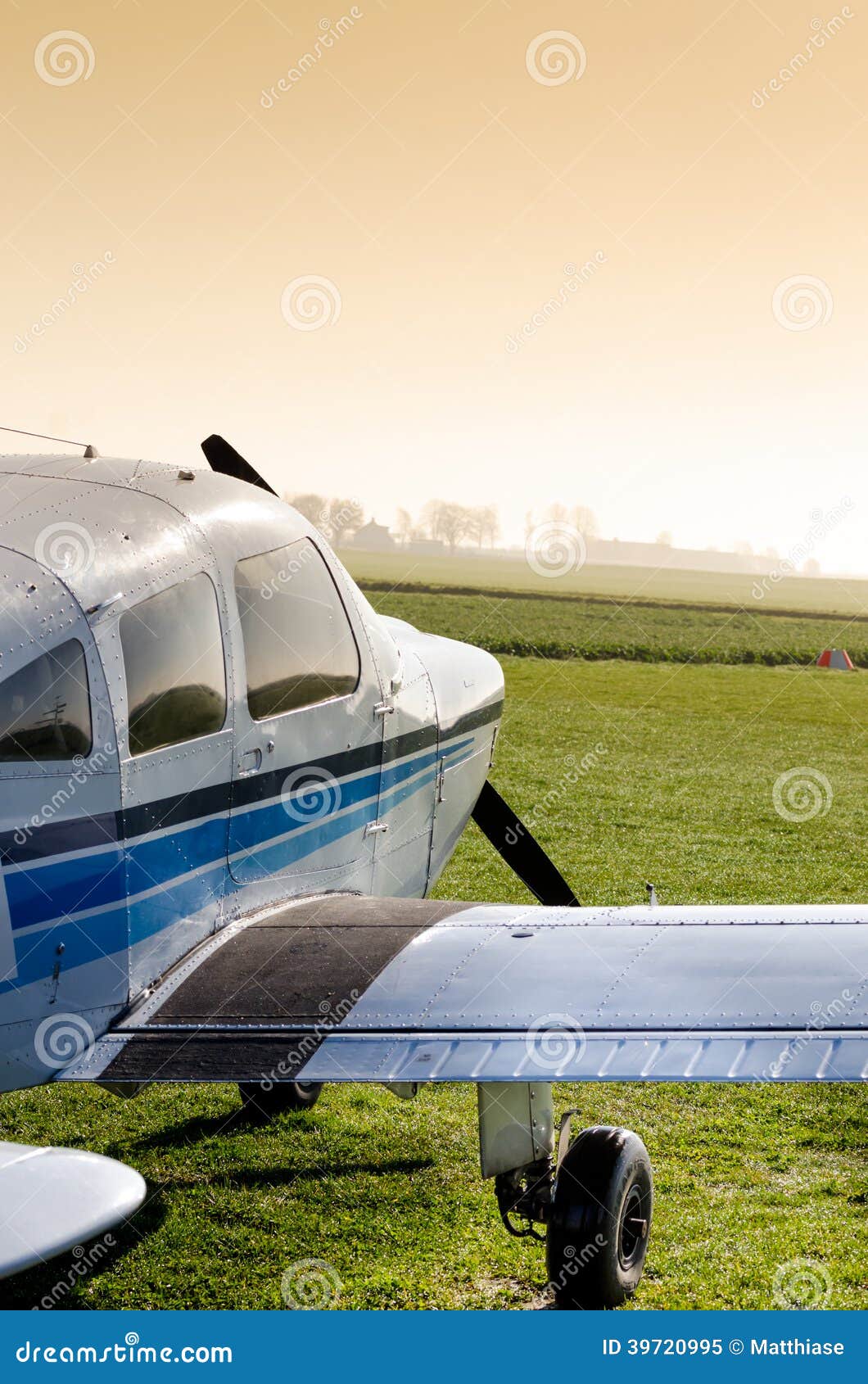 Small airplane on ground stock image. Image of airplane - 39720995