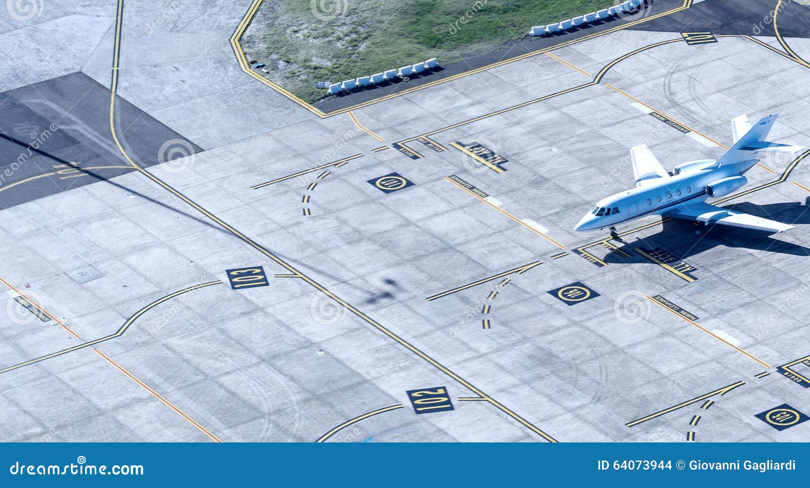 Small Airplane Preparing for Take Off Stock Photo - Image of business ...