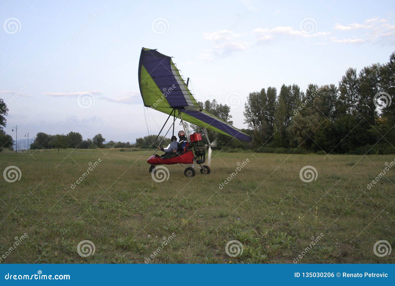 Small Airplane Ready To Fly Stock Photo - Image of ground, trees: 135030206