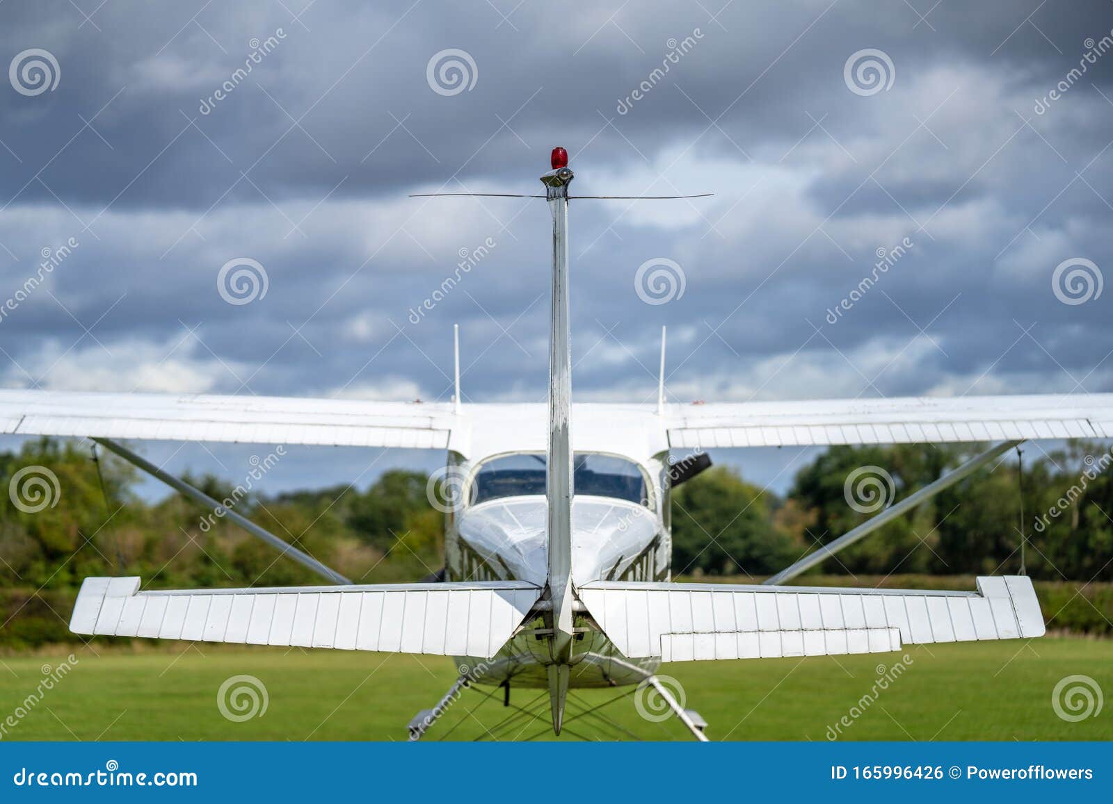 Small Airplane Ready To Take Off on the Airfield Stock Photo - Image of ...