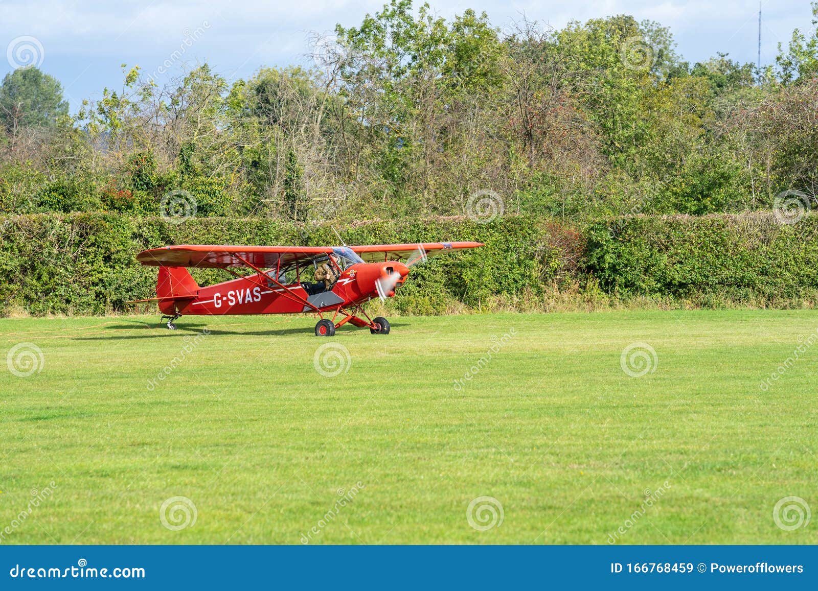 Small Airplane Ready To Take Off on the Airfield Editorial Stock Image ...