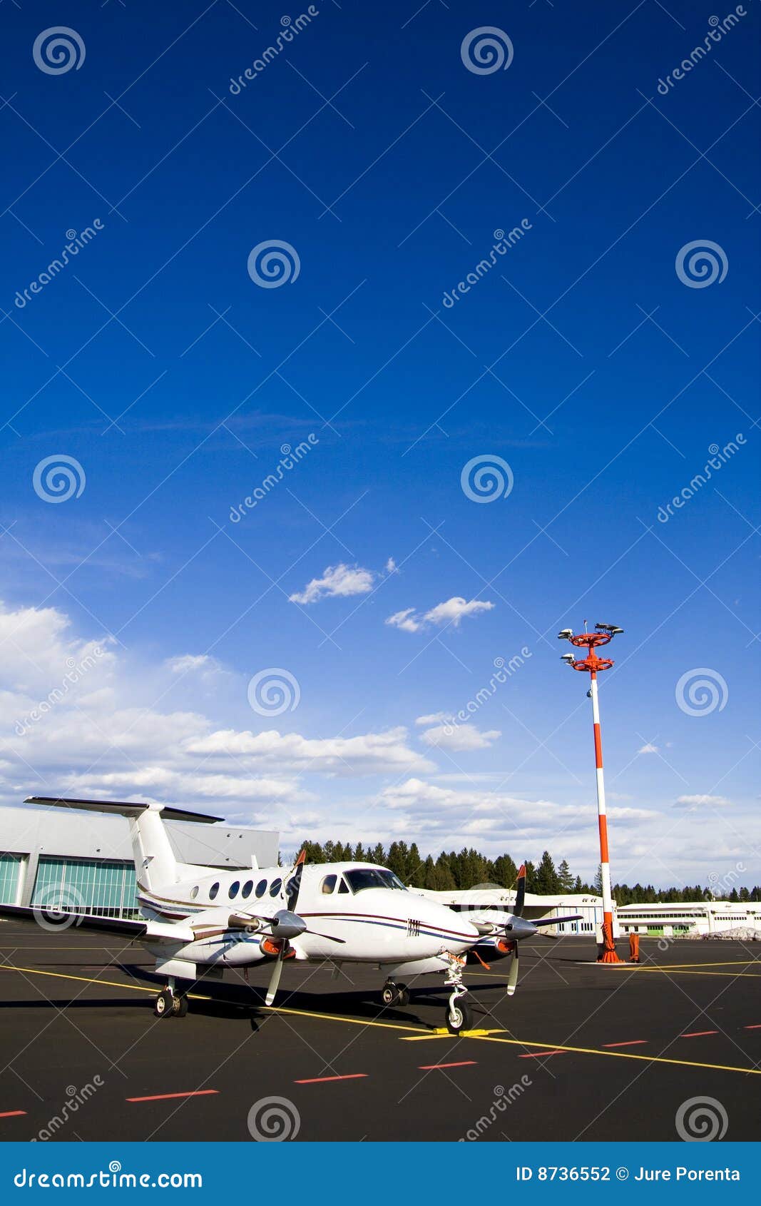 Small Airplane Parked With Forest Behind, Canaima, Venezuela Royalty ...