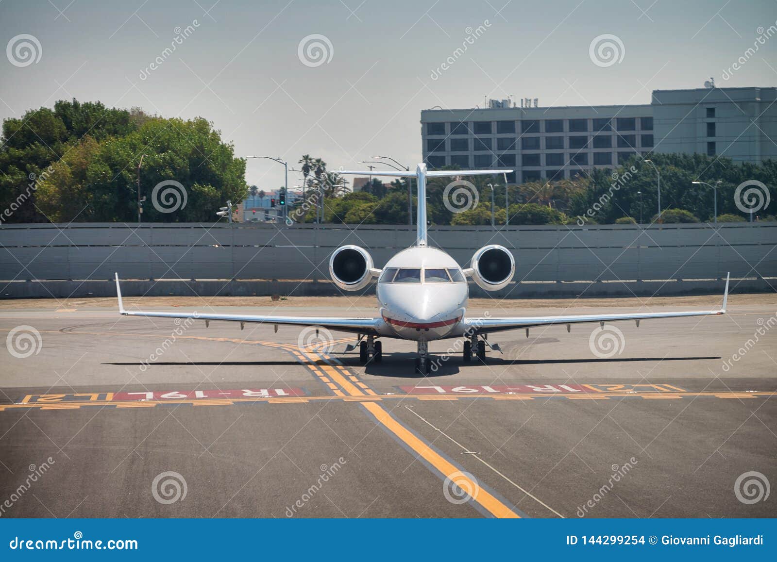 Small Airplane on the Runway, Ready To Takeoff Stock Photo - Image of ...