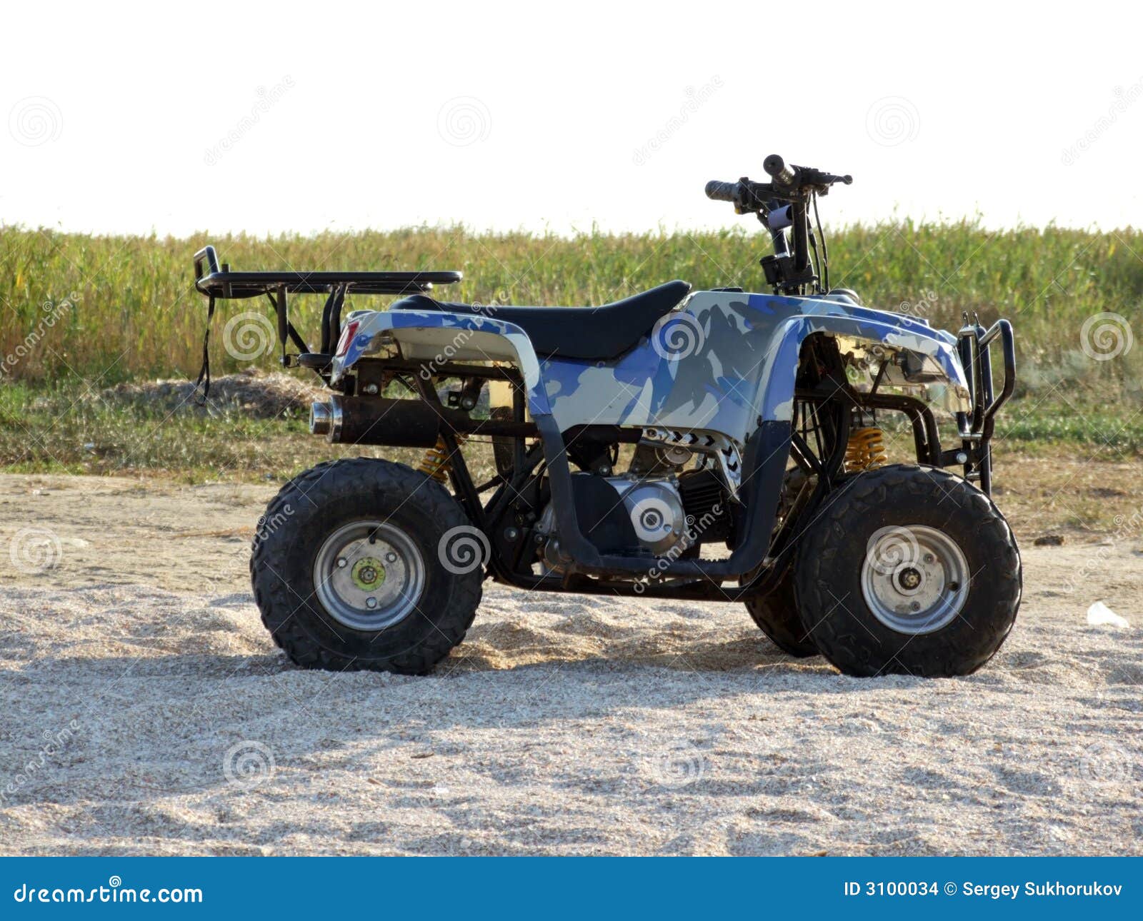 Small All Terrain Vehicle stock photo. Image of summer - 3100034
