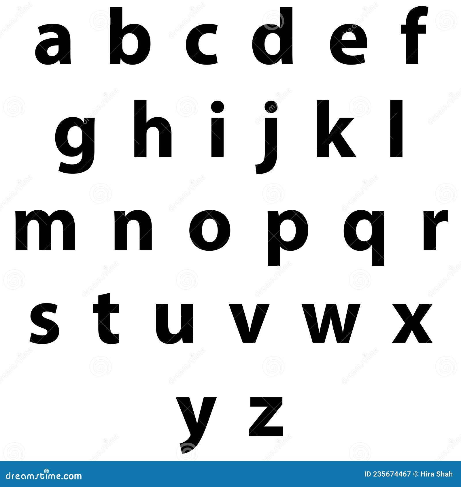 Small Alphabets Cartoon Vector | CartoonDealer.com #64041799