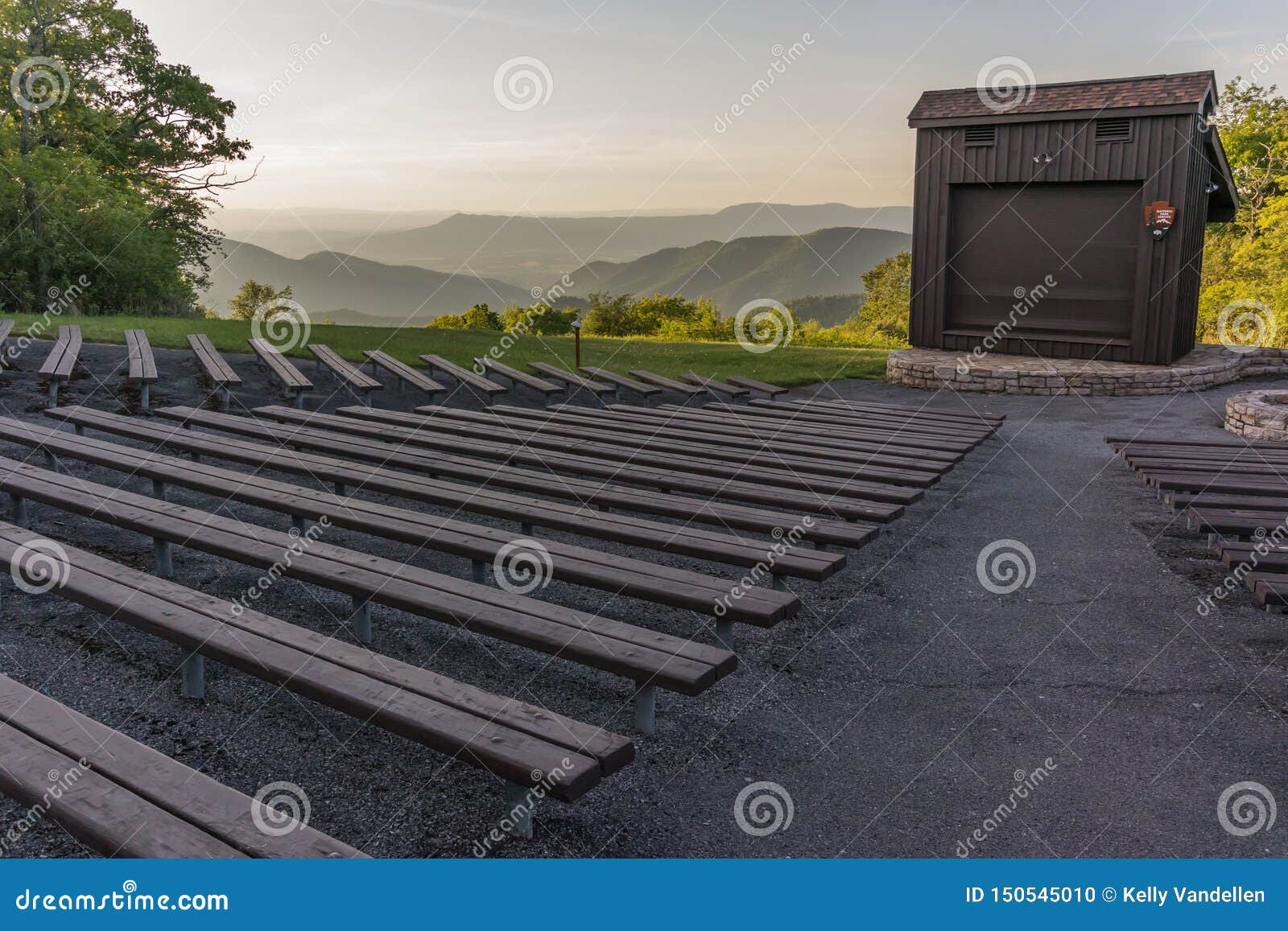 Small Amphitheater in Shenandoah Stock Photo - Image of campsite ...
