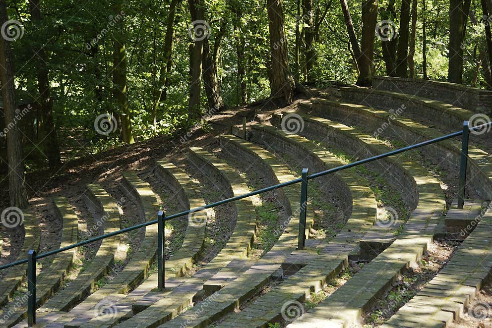 Small Amphitheatre in the Forest Stock Photo - Image of netherlands ...