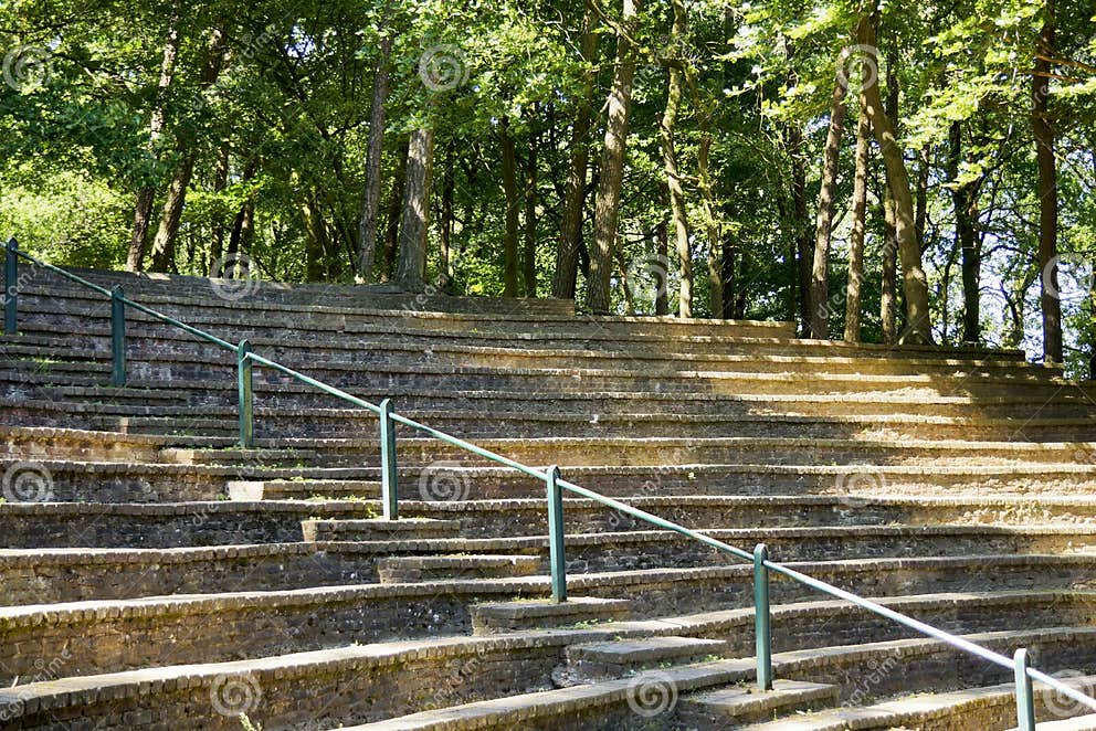 Small Amphitheatre in the Forest Stock Photo - Image of monument ...