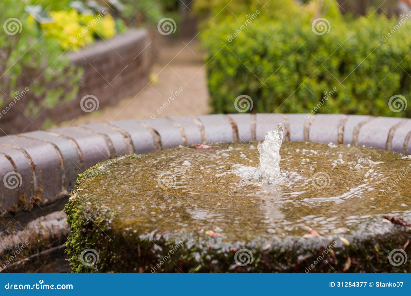 Small ancient fontain stock image. Image of gush, real - 31284377