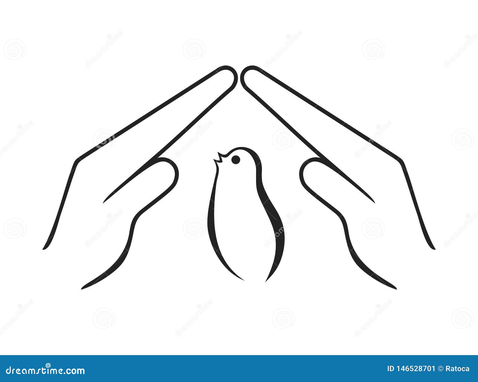 Small animal bird protect stock vector. Illustration of bird - 146528701