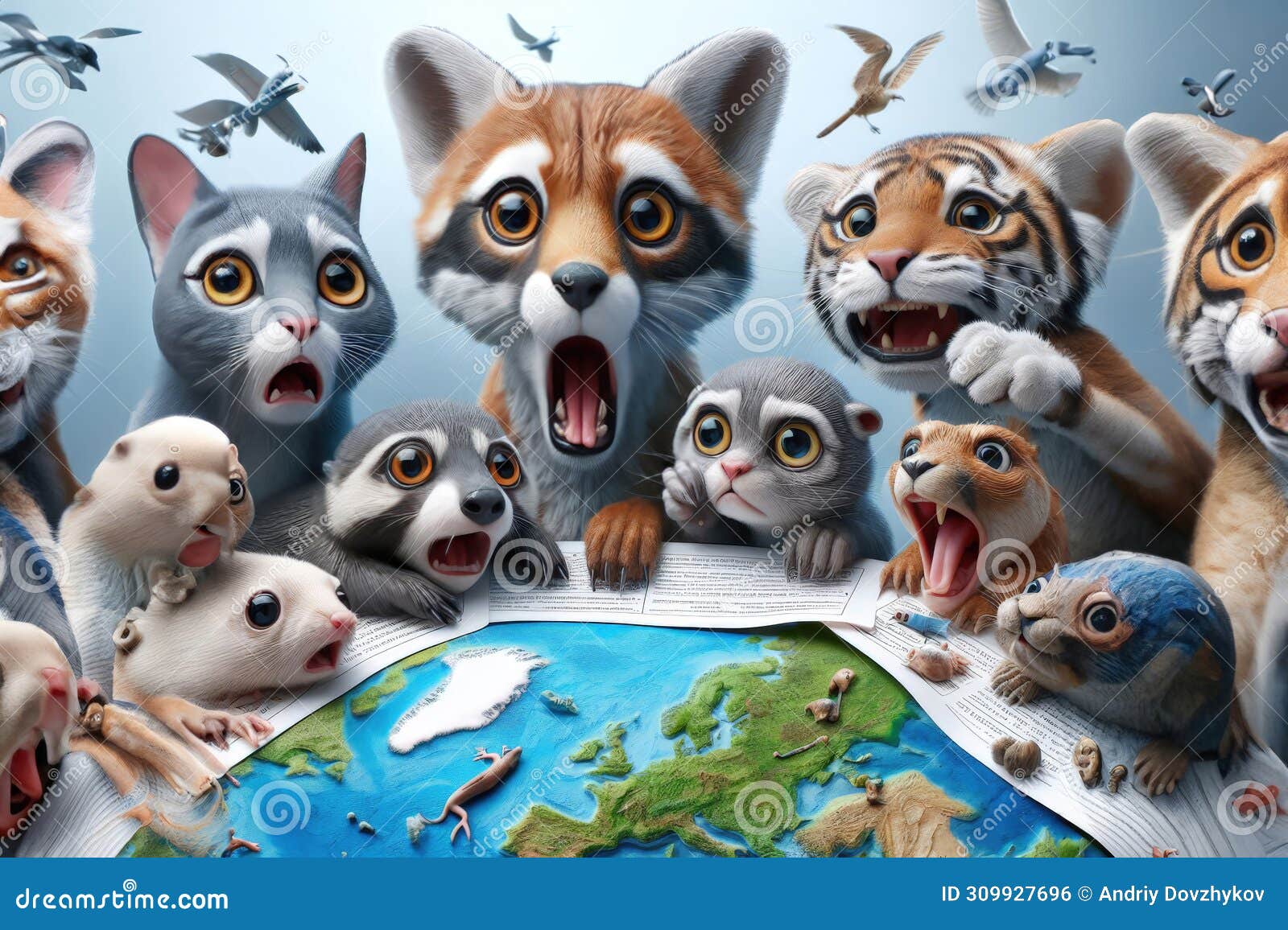 Small Animals are Horrified by the Ongoing Destruction of the Earth by ...