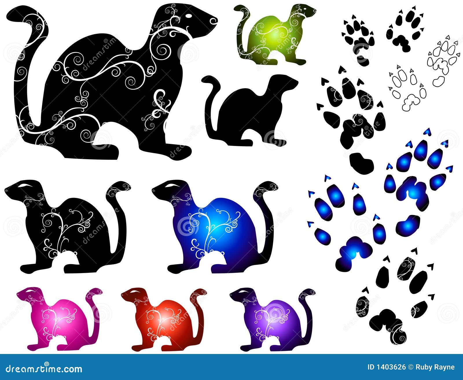 Small Animals [Vector] stock vector. Illustration of curious - 1403626