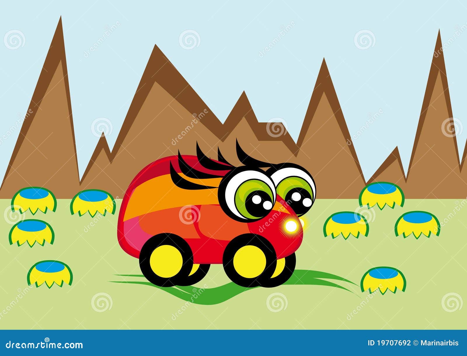 Small animation car stock vector. Illustration of desire - 19707692