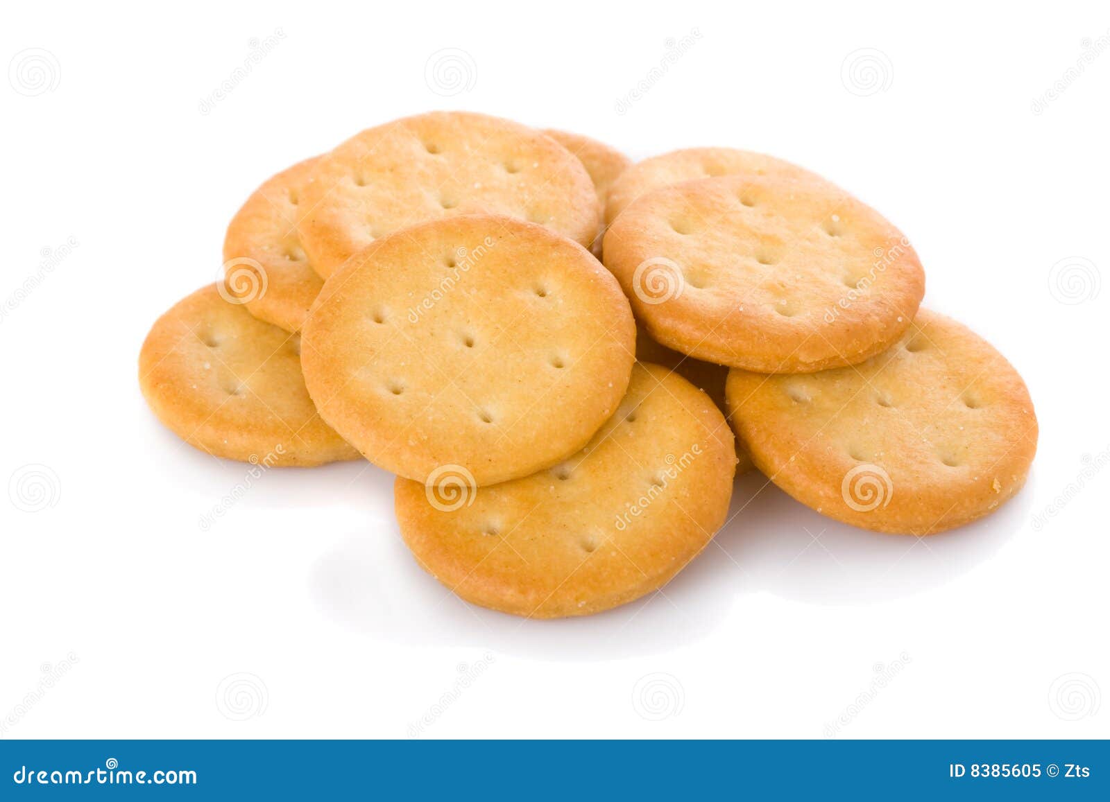 Small Appetizer Crackers Isolated on White Stock Image - Image of ...