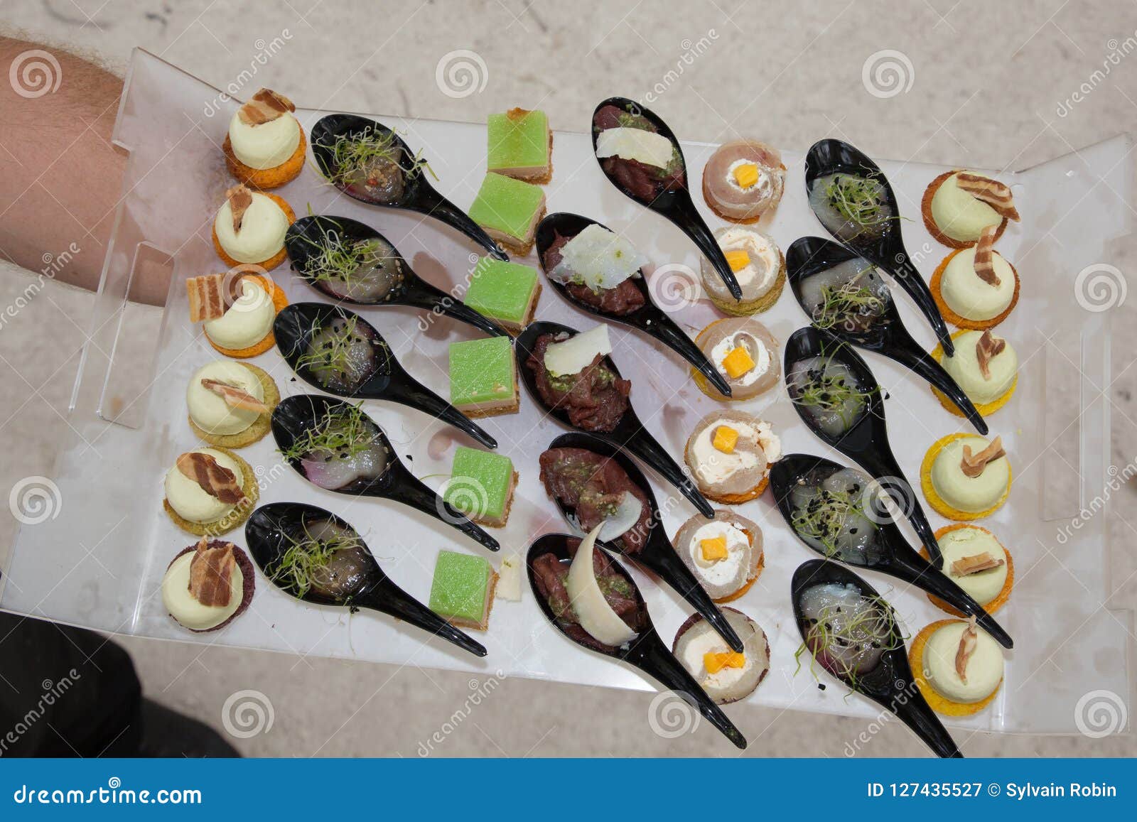 Appetizers in a Dish during a Party Stock Image - Image of fours, food ...