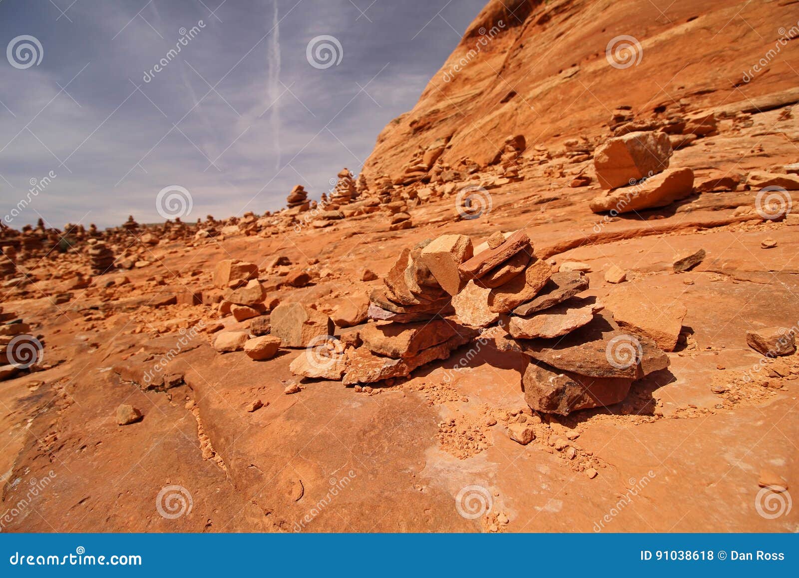 A Small Arch Made of Rocks in the Desert. Stock Photo - Image of stones ...