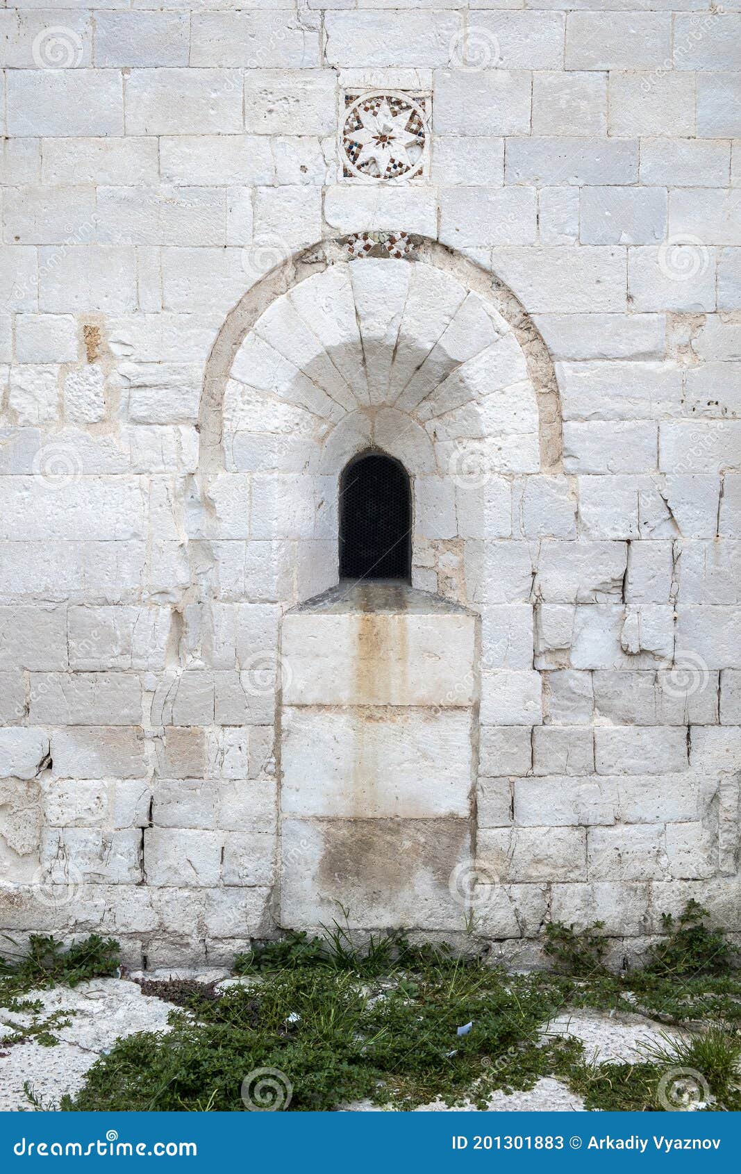 A small arched window stock image. Image of building - 201301883
