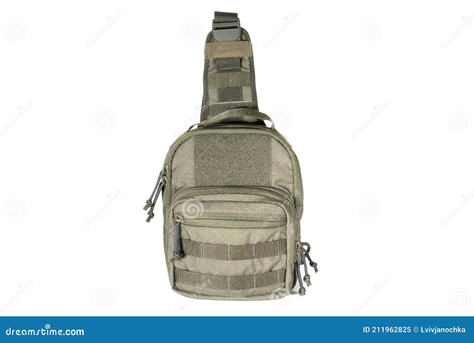 Small Army Combat Rucksack Isolated on White Background, Studio Shot ...