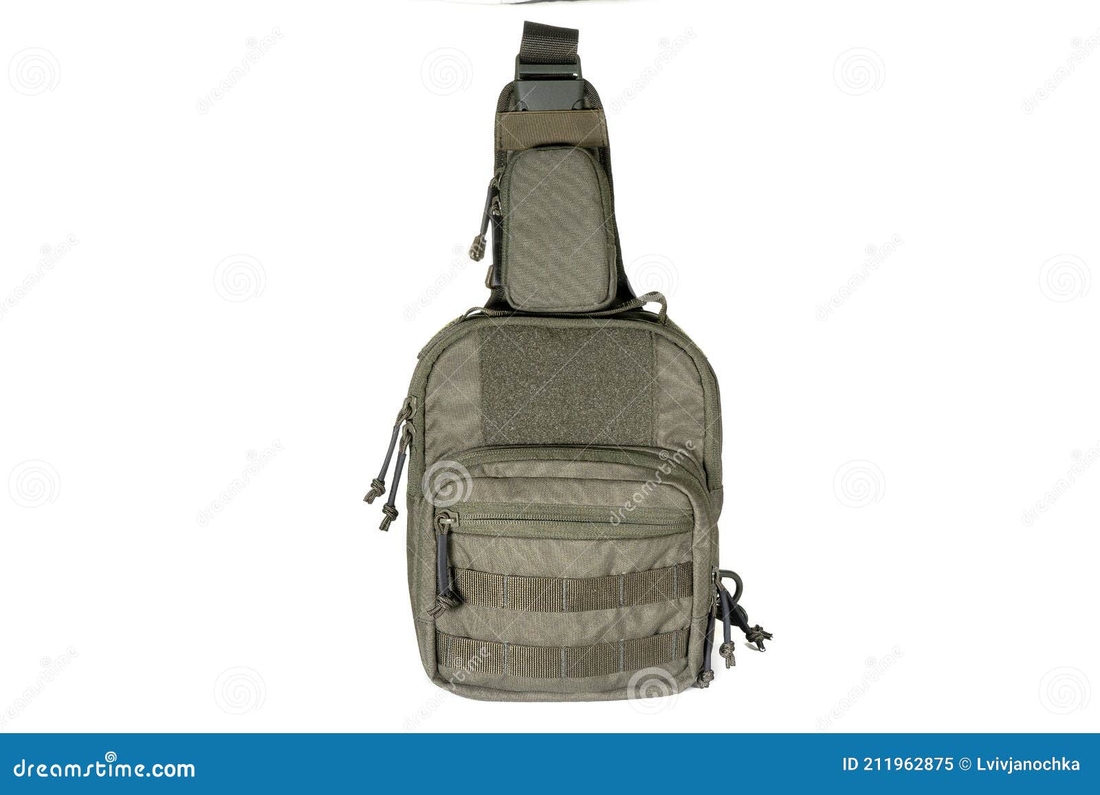 Small Army Combat Rucksack Isolated on White Background, Studio Shot ...