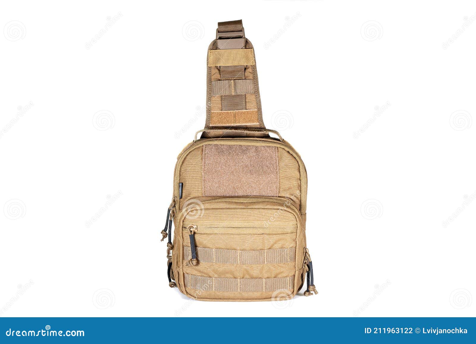 Small Army Combat Rucksack Isolated on White Background, Studio Shot ...