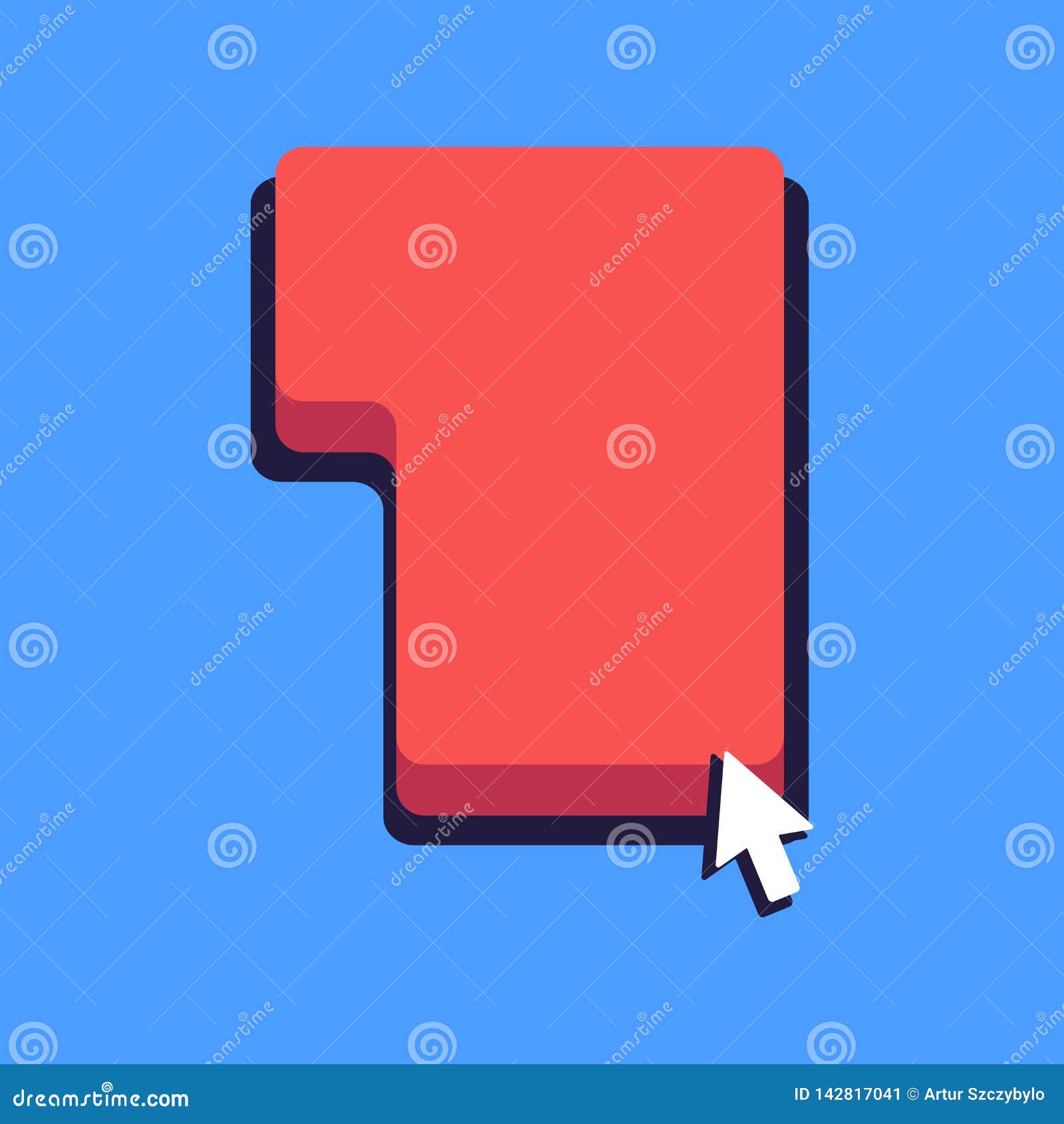 Small Arrow Touching the Keyboard Command Key with Shadow. Cursor ...