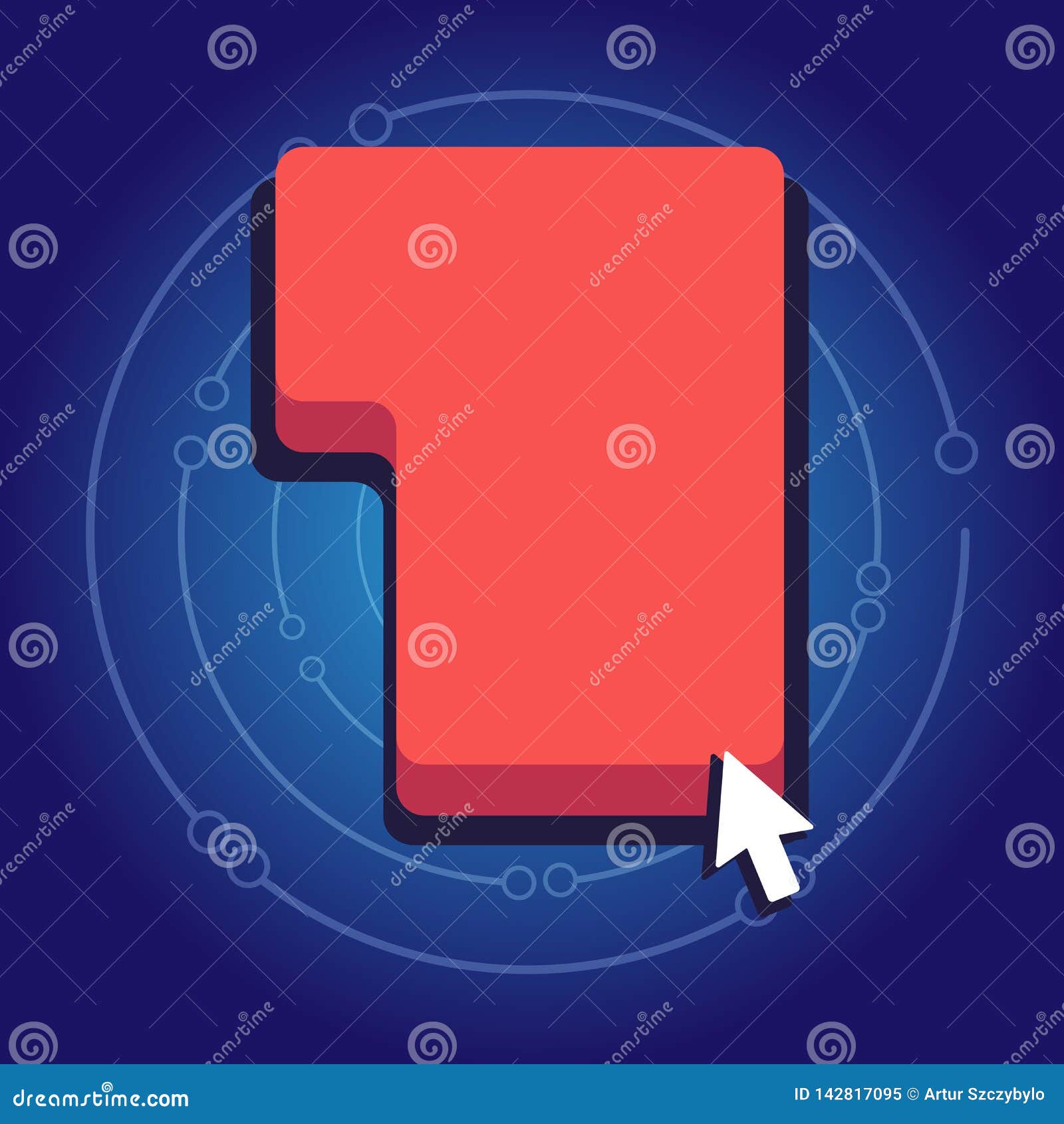 Small Arrow Touching the Keyboard Command Key with Shadow. Cursor ...