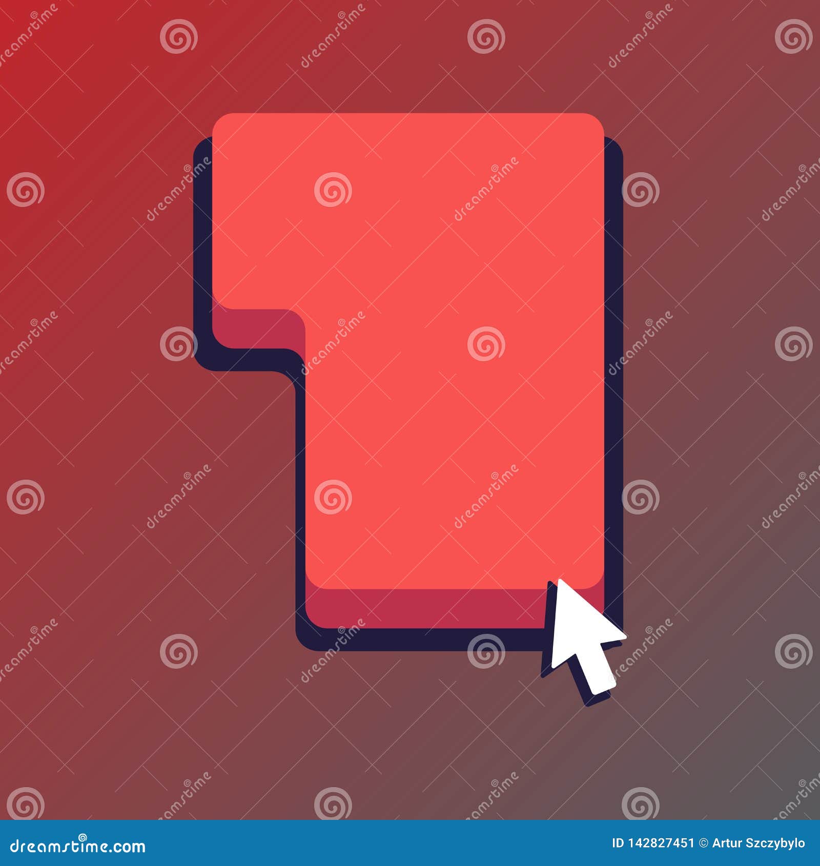Small Arrow Touching the Keyboard Command Key with Shadow. Cursor ...