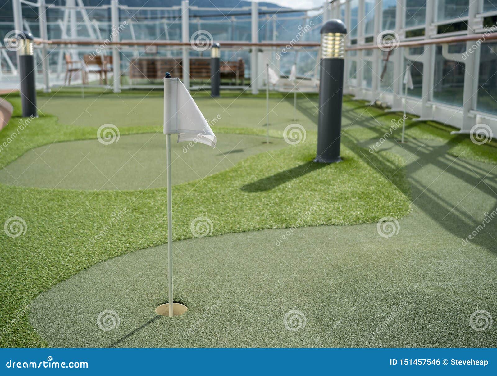 Mini Golf on the Deck of a Cruise Ship Stock Photo - Image of cruise ...