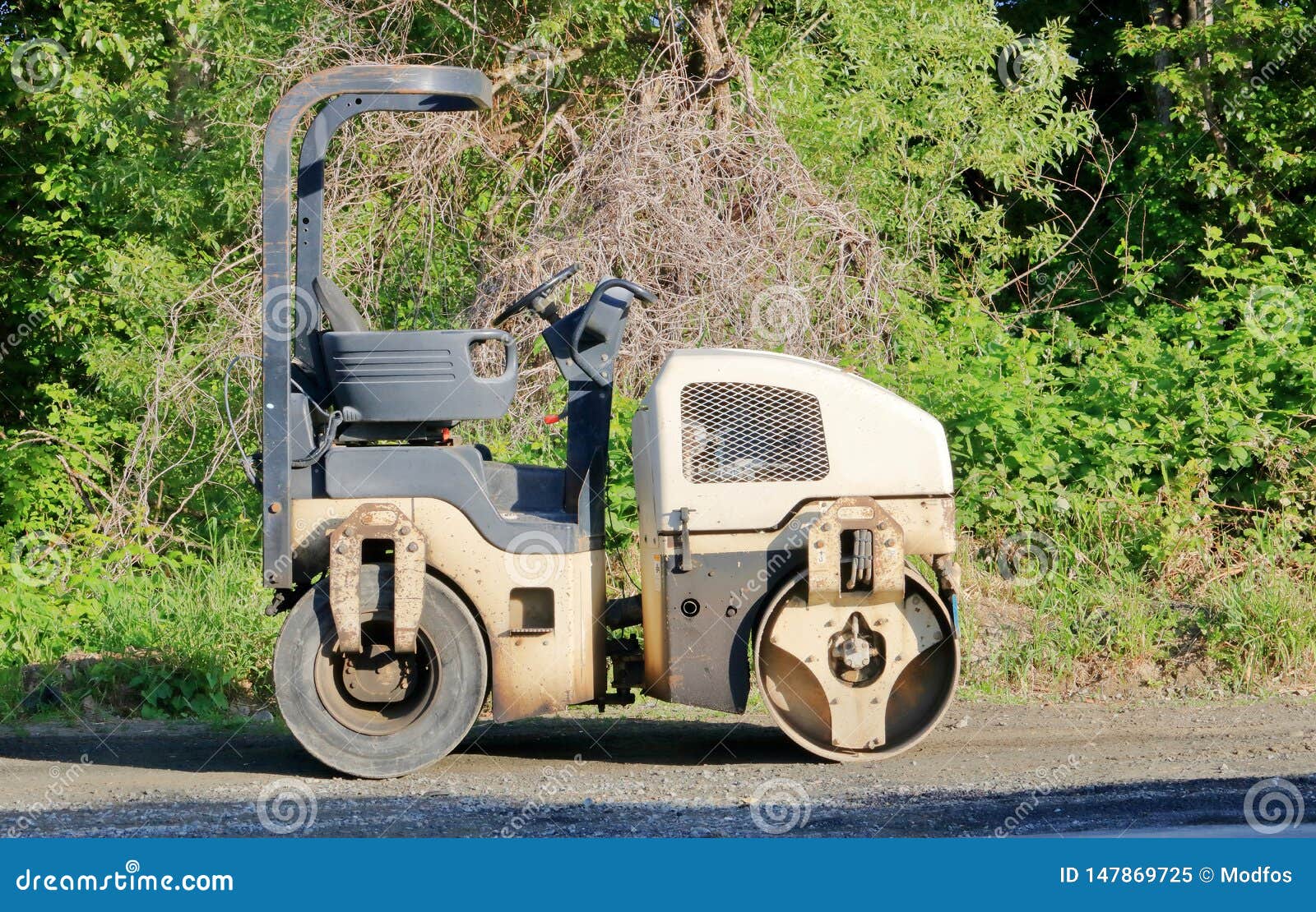 Small Asphalt Roller Machinery Stock Image - Image of profile ...