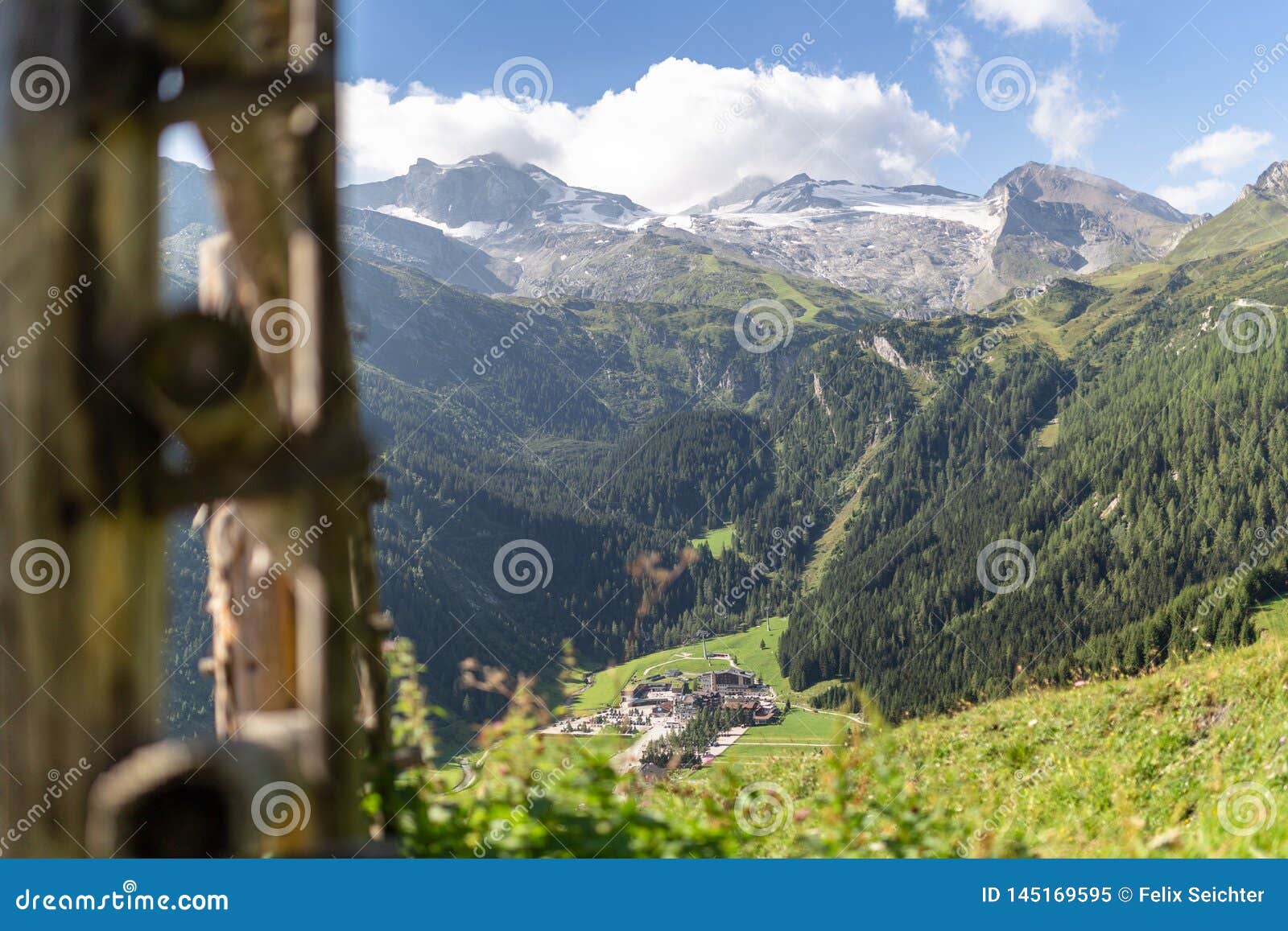 Small Austrian Village between Alps in a Valley Stock Image - Image of ...