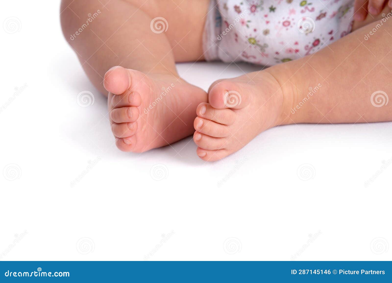Small Baby Feet Close Up on White Background Stock Photo - Image of ...