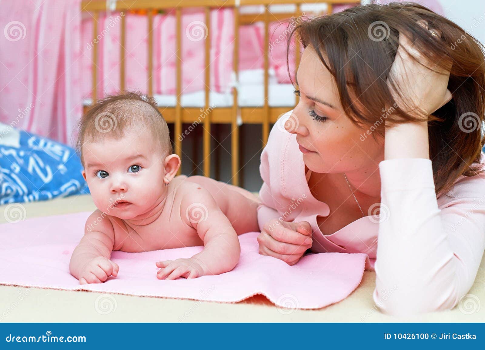 Small baby with mother stock photo. Image of child, childhood - 10426100