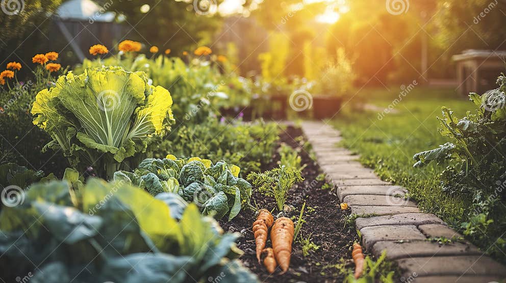 Small Backyard Vegetable Patch with Cabbage, Beets, and Carrots ...
