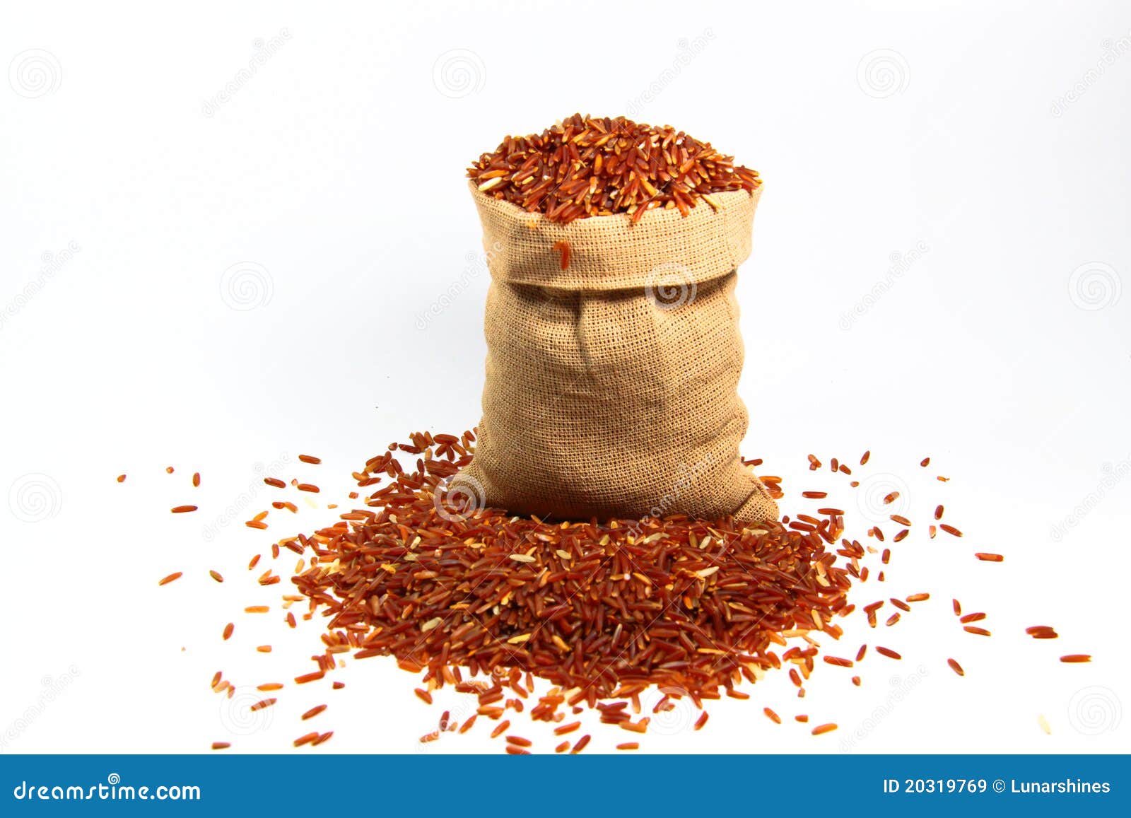 Small bag of red rice stock image. Image of asian, crop - 20319769
