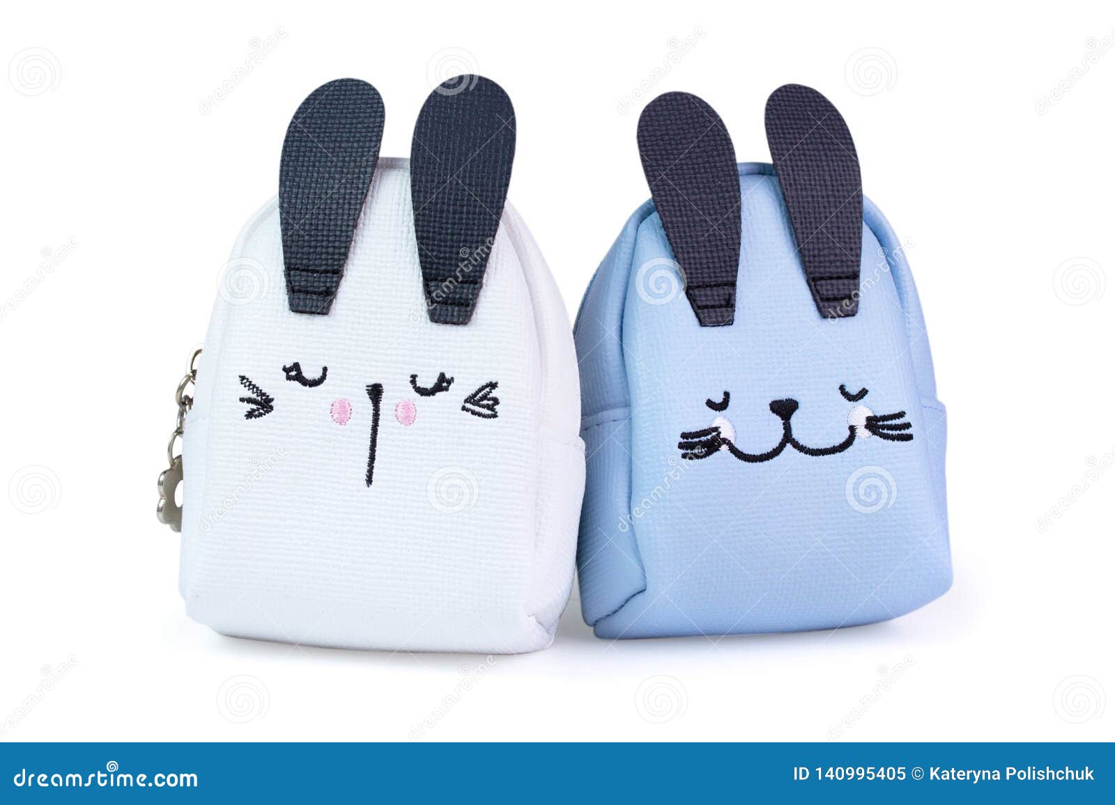 Small Bags for Kids in Form of Color Rabbits Stock Image - Image of ...