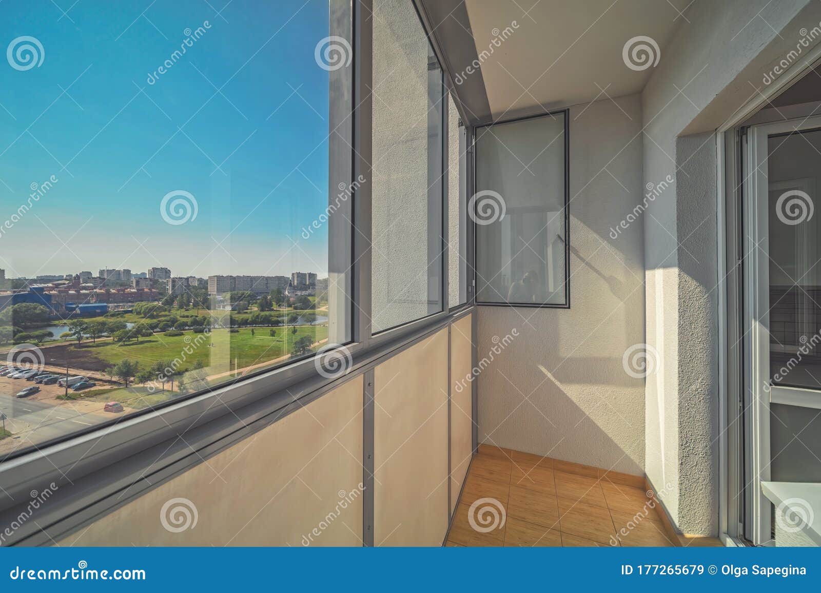 Small Balcony With A Cast Iron Railing Stock Photography ...