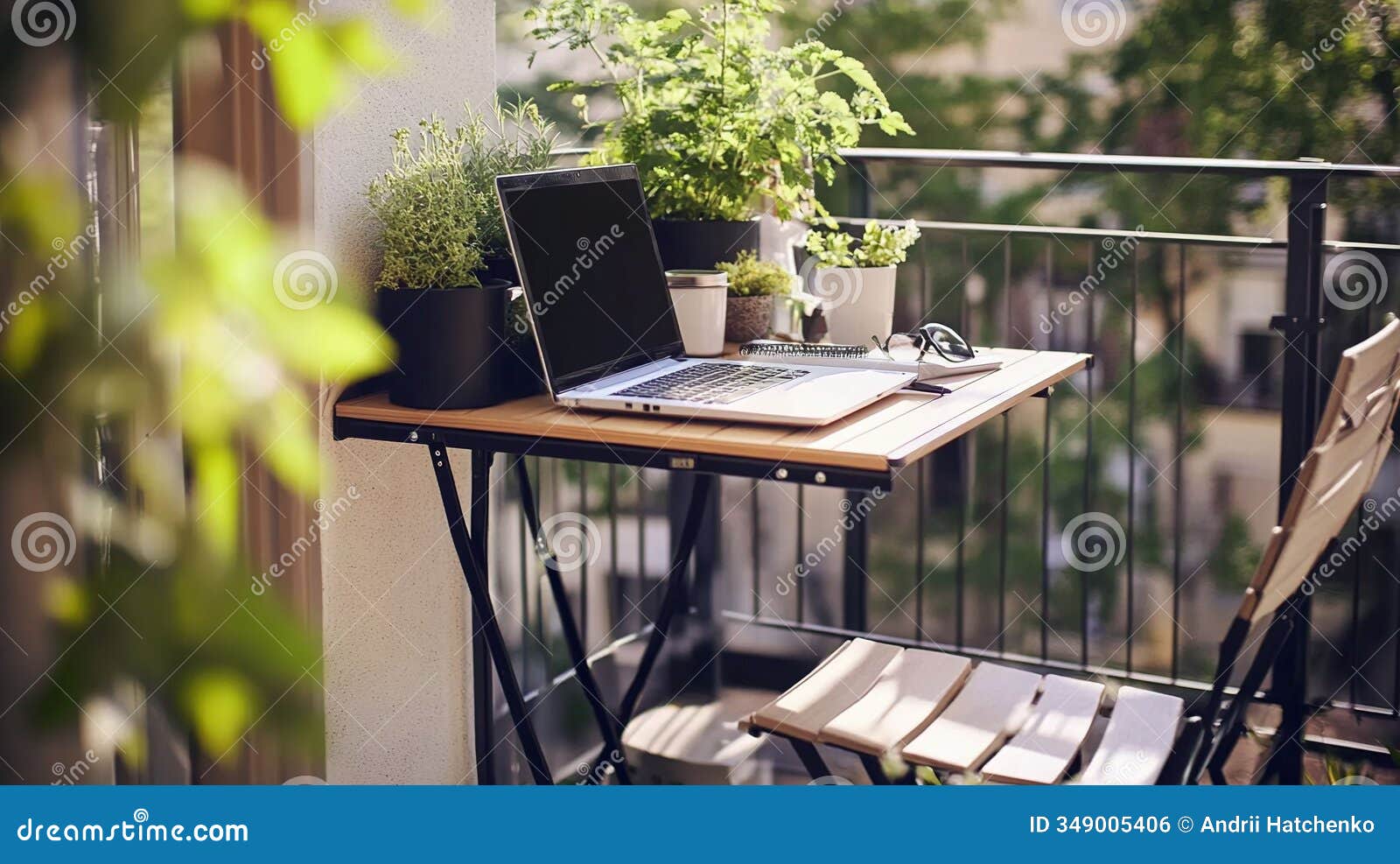 A Small Balcony Transformed into a Functional Workspace with Foldable ...