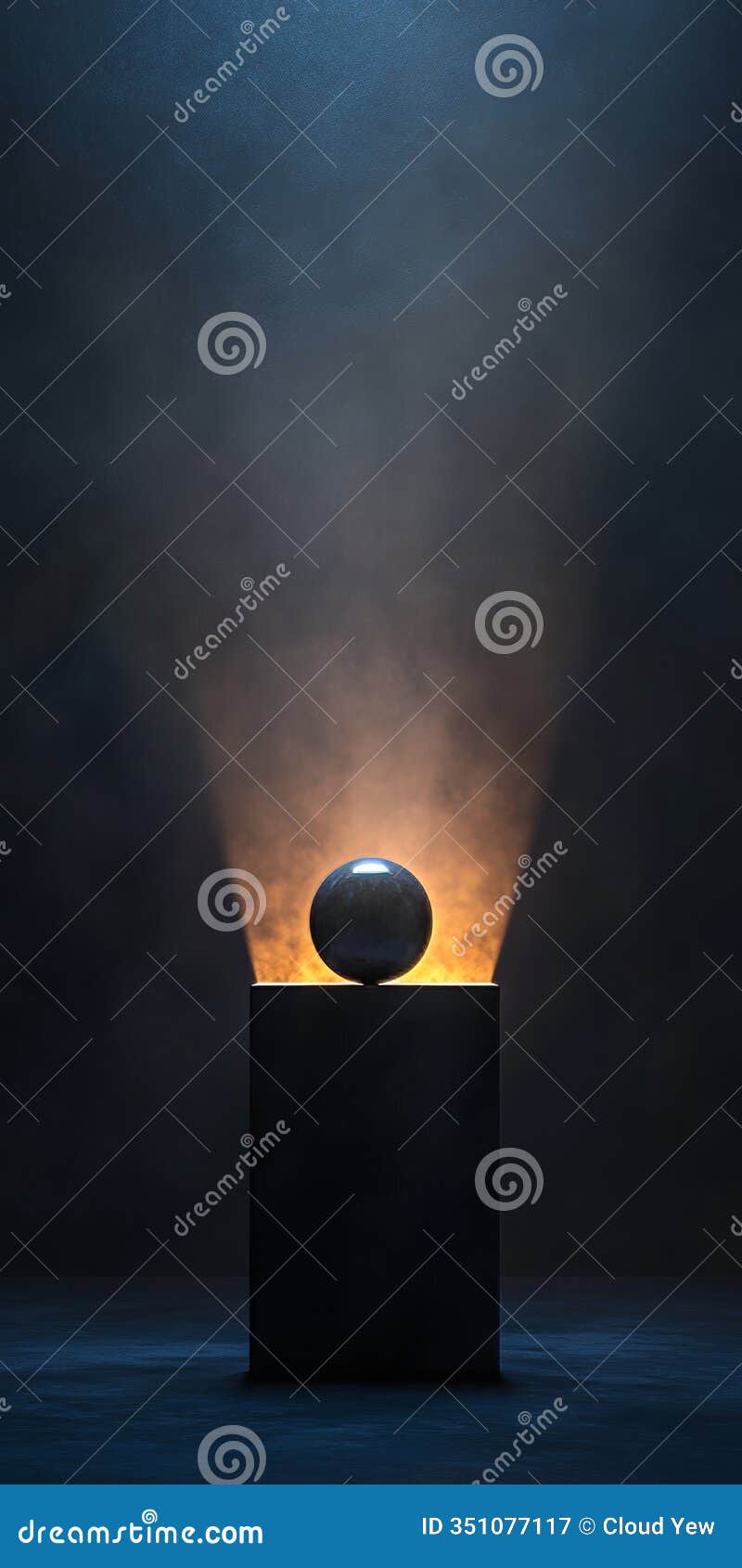 A Small Ball is Lit Up by a Light Stock Illustration - Illustration of ...