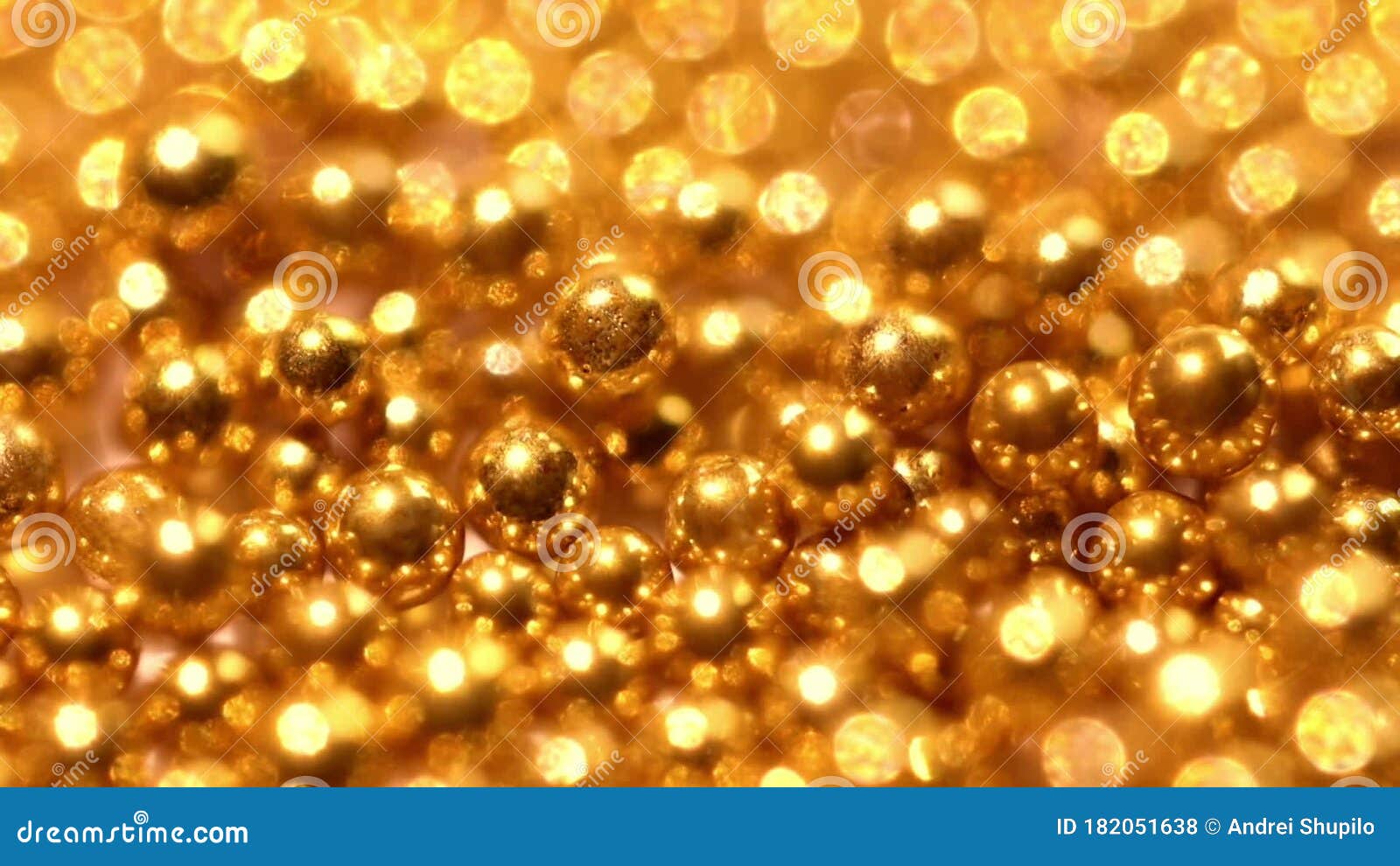 Small Balls of Gold. Abstract Background Stock Footage - Video of ...