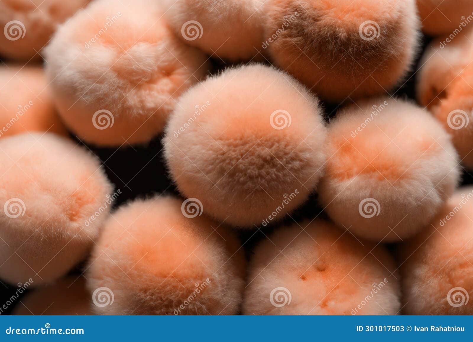 Small Balls of Wool, the Color of Peach Fuzz Stock Illustration ...