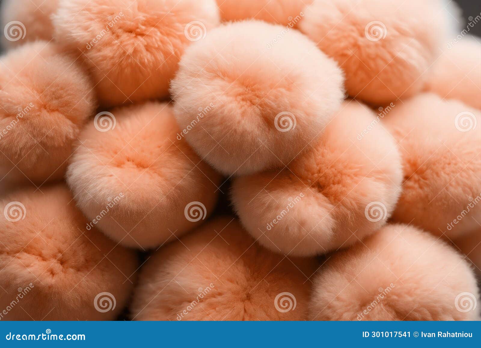 Small Balls of Wool, the Color of Peach Fuzz Stock Illustration ...