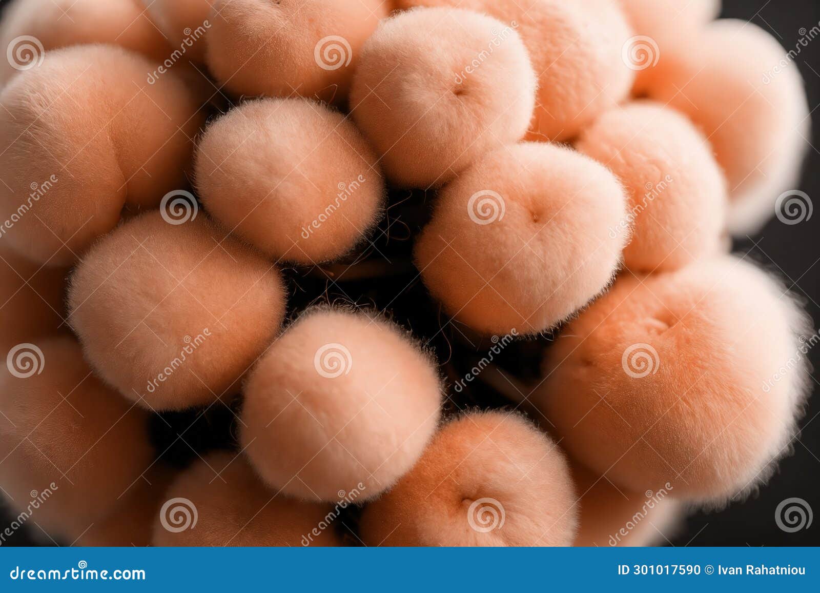 Small Balls of Wool, the Color of Peach Fuzz Stock Illustration ...